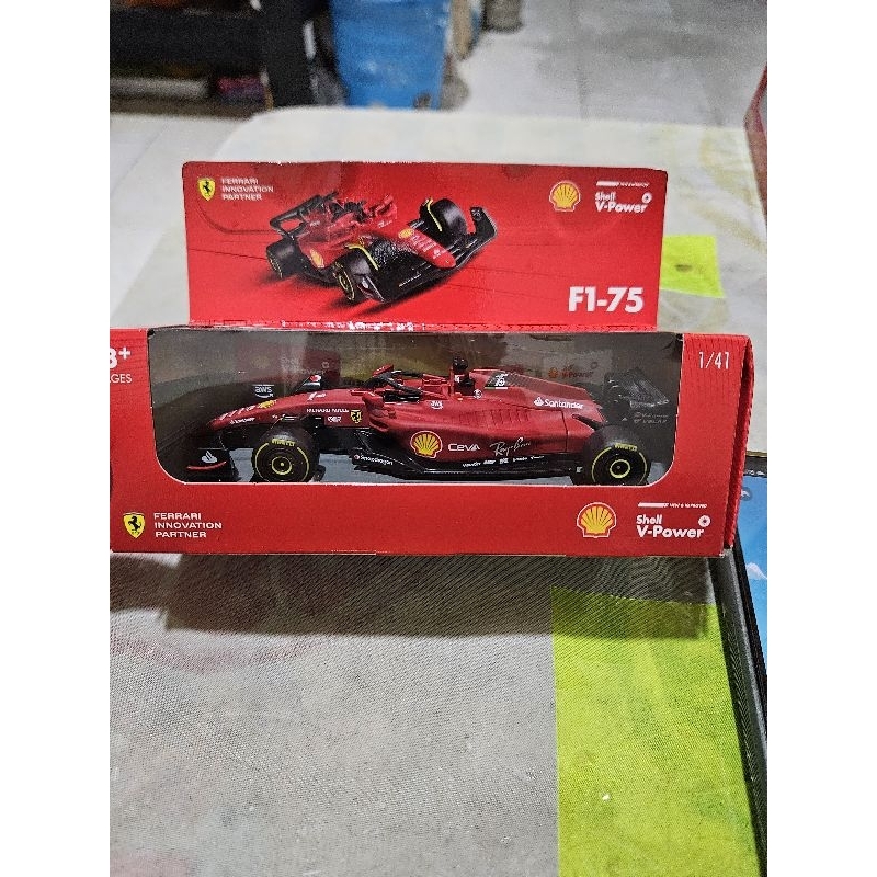 Jual Diecast F1 Shell Ferrari FP-75 New Merah Burago Skala 1:41 koleksi ...