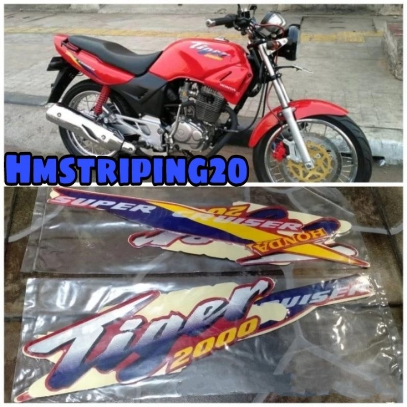Jual STRIPING STIKER LIS BODY HONDA TIGER 2000 MERAH STANDART ...