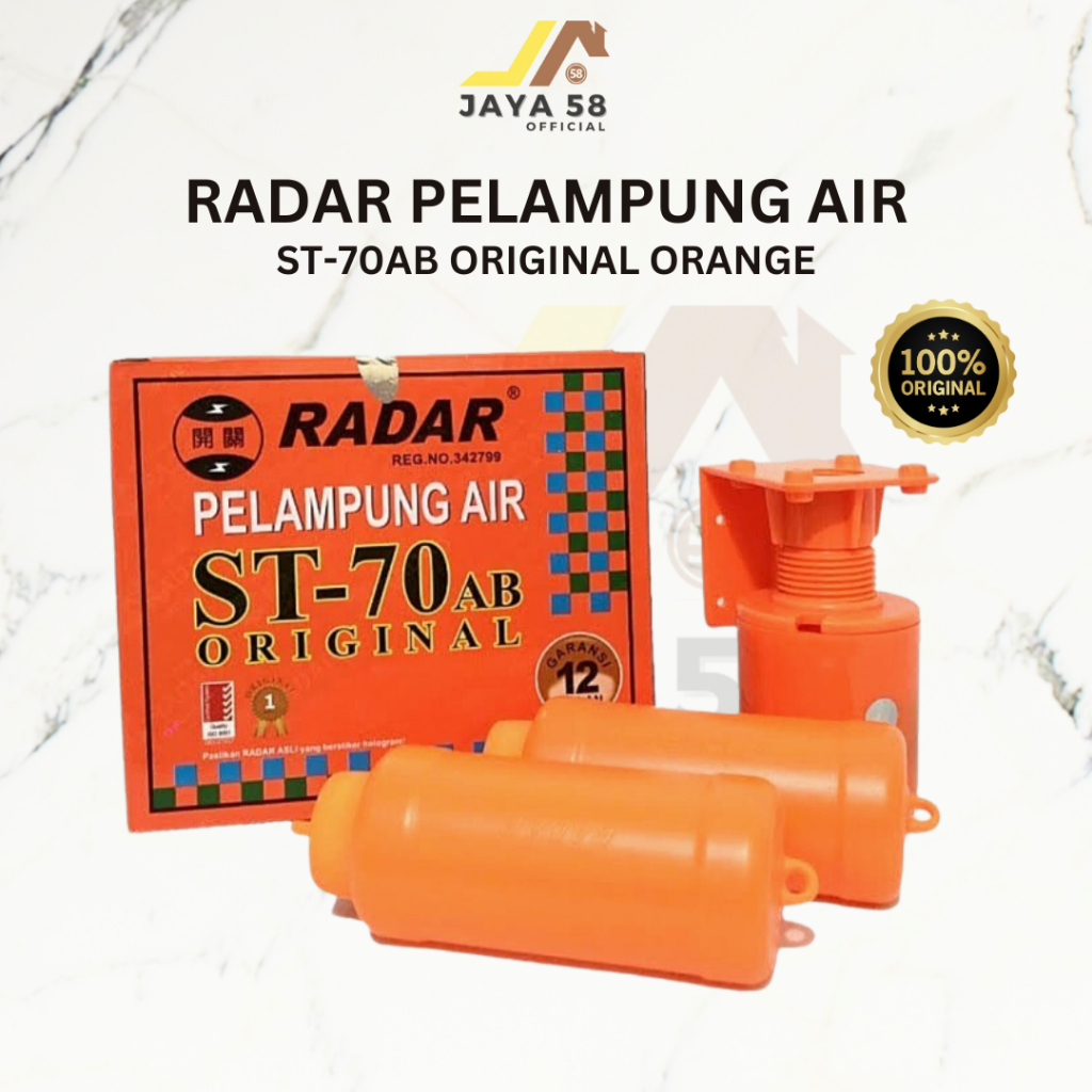 Jual RADAR Otomatis Pelampung Tandon Toren Air ST-70AB Orange Original / Pelampung Air Otomatis ...