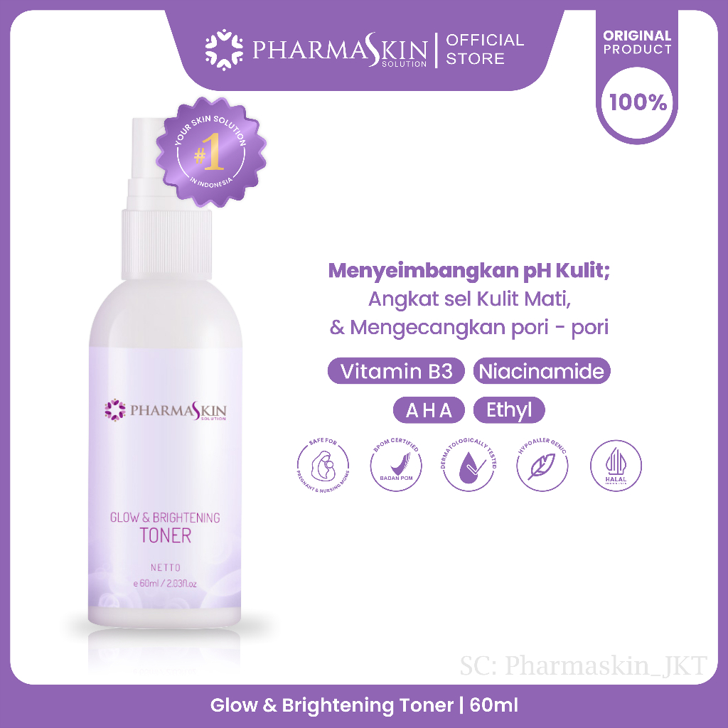Jual Pharmaskin Solution Glow & Brightening Toner Skincare | Shopee Indonesia
