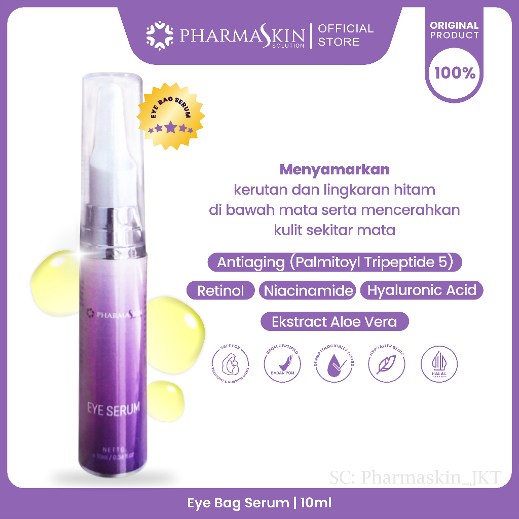 Jual Pharmaskin Solution Eye Bag Serum Mata Eyecare | Shopee Indonesia