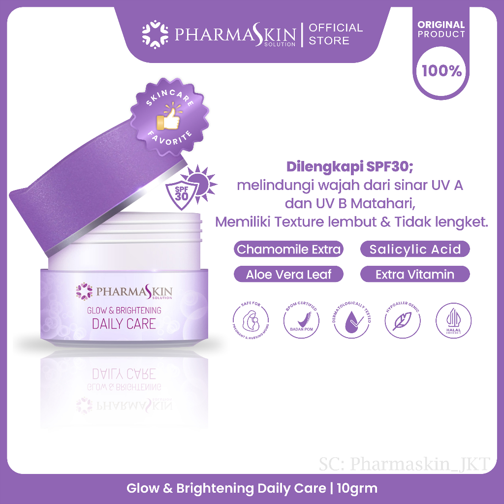 Jual Pharmaskin Solution Glow & Brightening Daily Care Sunscreen Skincare | Shopee Indonesia