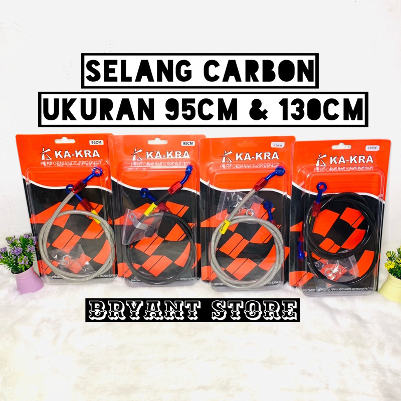 Jual SELANG REM DEPAN BELAKANG CARBON DISC KAKRA UKURAN 95CM 130CM ...