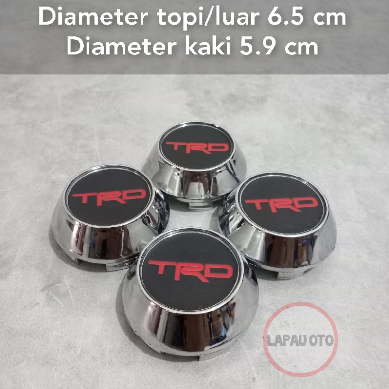 Jual tutup dop velg racing variasi trd 6.5 cm kerucut chrome harga 4 ...