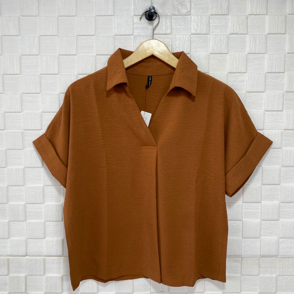 Jual KEMEJA PREMIUM TANGAN STIK BALIK CRINKLE AIRFLOW / BLOUSE LENGAN ...