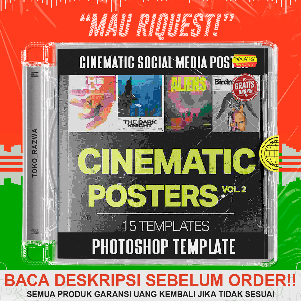 Jual Cinematic Social Media Poster Templates Vol. 2 - Template ...