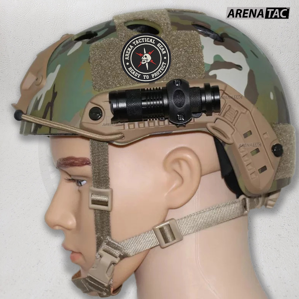 Jual Mounting Helm untuk senter / Holder Senter Helm Tactical | Shopee ...