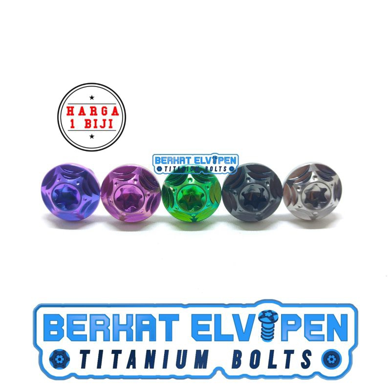 Jual Baut Titanium Star Head M6x10 Drat 10 Panjang 10mm 1cm Gr5 ...