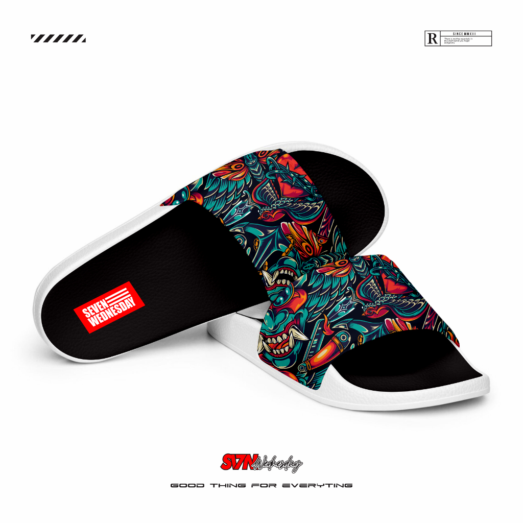 Jual 710 Sandal Selop Pria / Sandal Selop Kekinian Motif Sublim Sandal ...