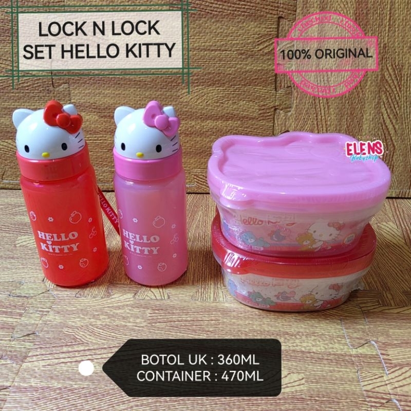 Jual Lock n Lock set lunch box sanrio hello kitty | Shopee Indonesia