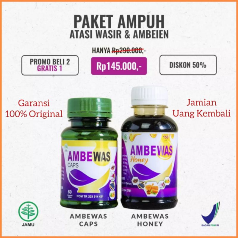 Jual [𝗚𝗔𝗥𝗔𝗡𝗦𝗜 𝗨𝗔𝗡𝗚 𝗞𝗘𝗠𝗕𝗔𝗟𝗜] 𝗔𝗠𝗕𝗘𝗪𝗔𝗦 𝗛𝗢𝗡𝗘𝗬 & 𝗔𝗠𝗕𝗘𝗪𝗔𝗦 𝗖𝗔𝗣𝗦 - Obat Herbal ...