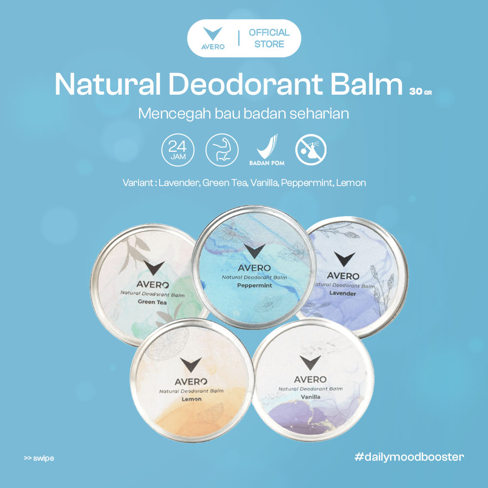 Jual Avero Natural Deodorant Balm Solid 30gr - Anti Bau Badan & Ketiak ...
