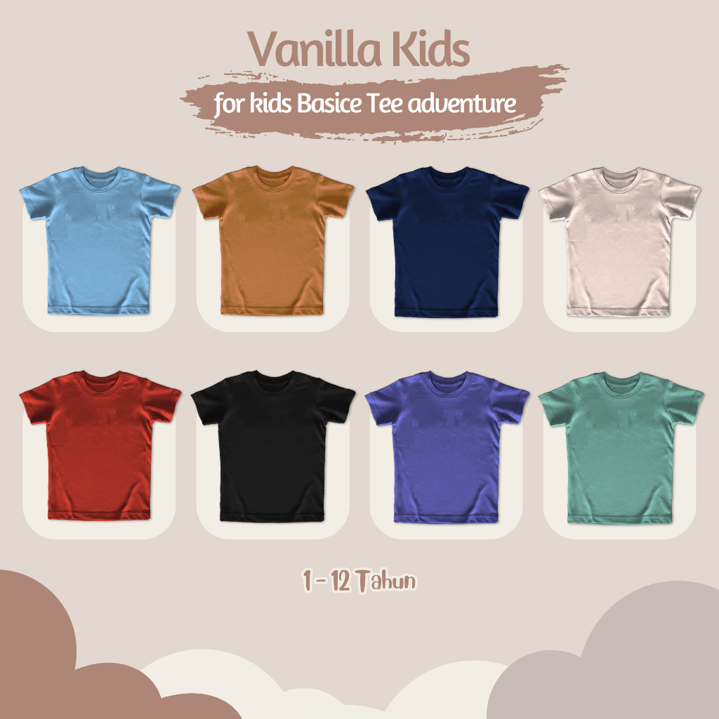 Jual Best Seller - Kaos polos anak| basic tee baju laki-laki| atasan anak perempuan| pakaian ...