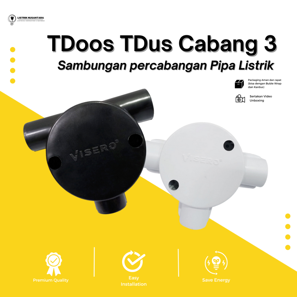 Jual Tdus Visero Cabang 3 T dus Tdos Tedus Teedus T Doos 5/8 3/4 20mm ...