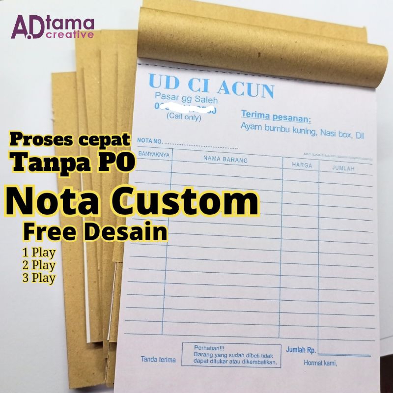 Jual Buku nota 2 play/buku nota 1play/buku nota 3play/ Nota kontan ...