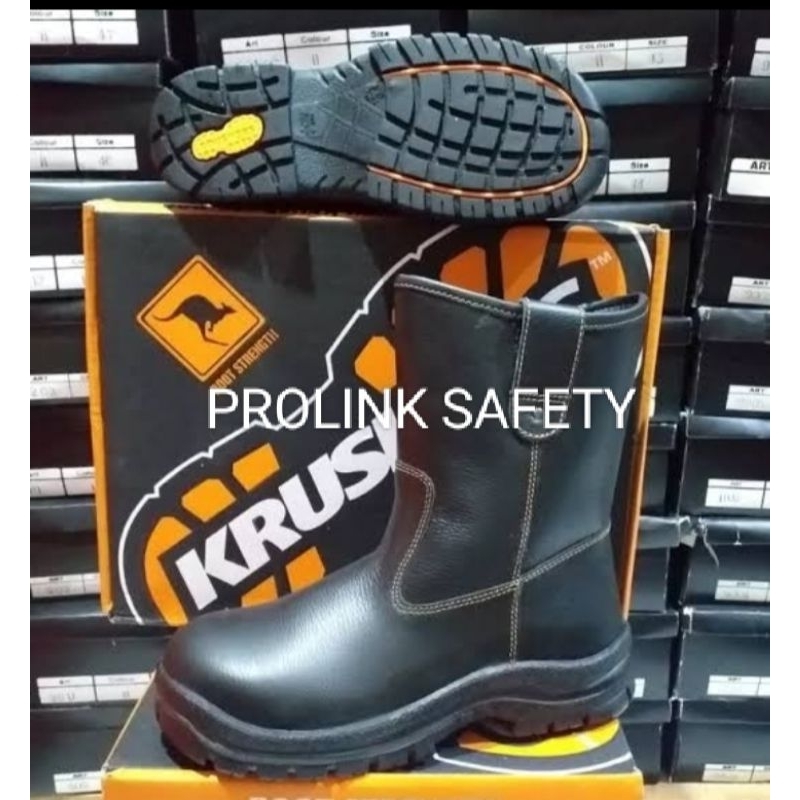 Jual SEPATU SAFETY KRUSHER ORIGINAL WARNA HITAM | Shopee Indonesia
