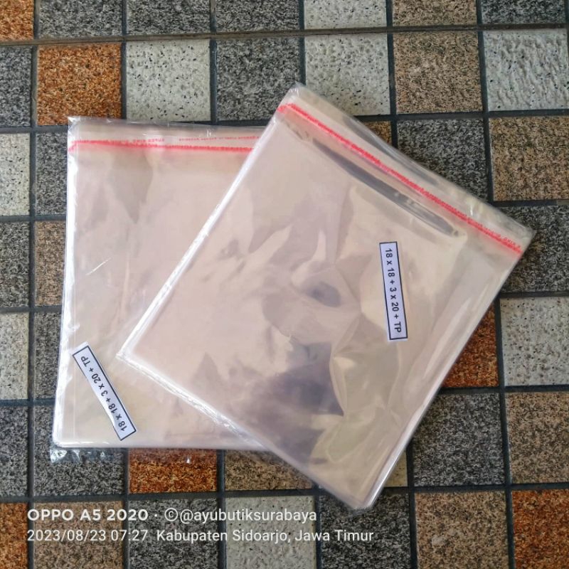 Jual Plastik OPP ukuran 18 x 18 / OPP sovenir / OPP kue / OPP seal ...