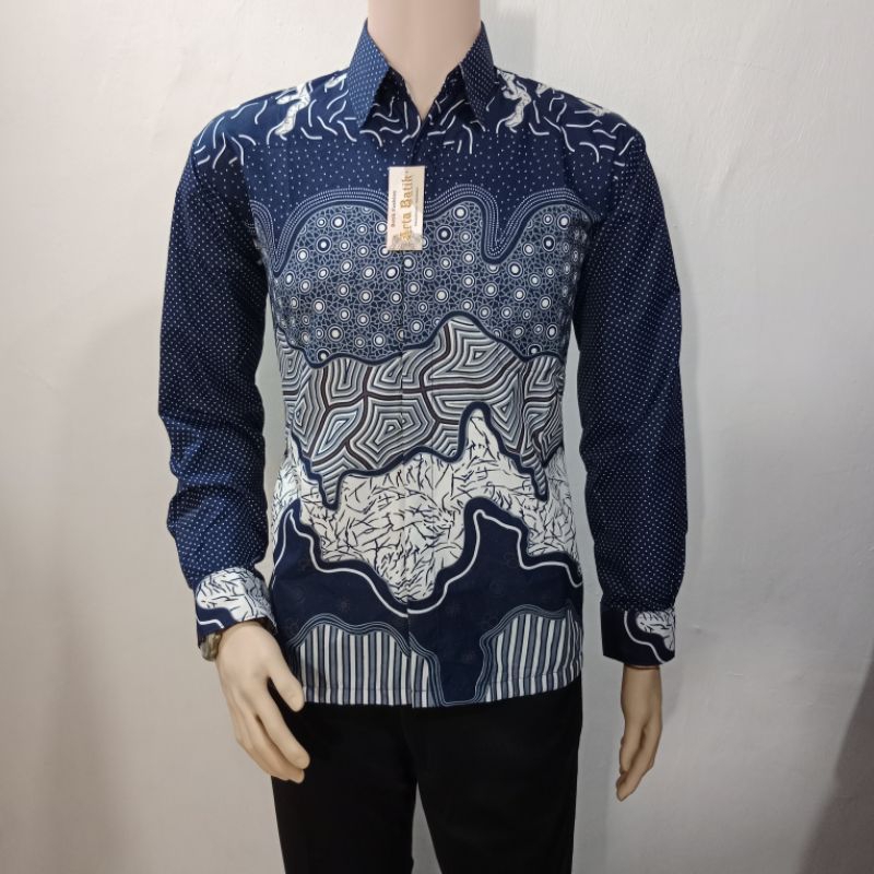 Jual kemeja batik abstrak navy original arta batik super KODE 008 batik ...