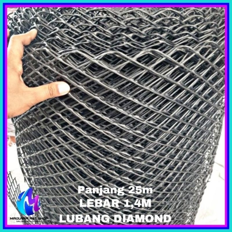 Jual 1 Roll Kawat Jaring Plastik Bentuk Diamond Super Tebal 25mx140cm ...