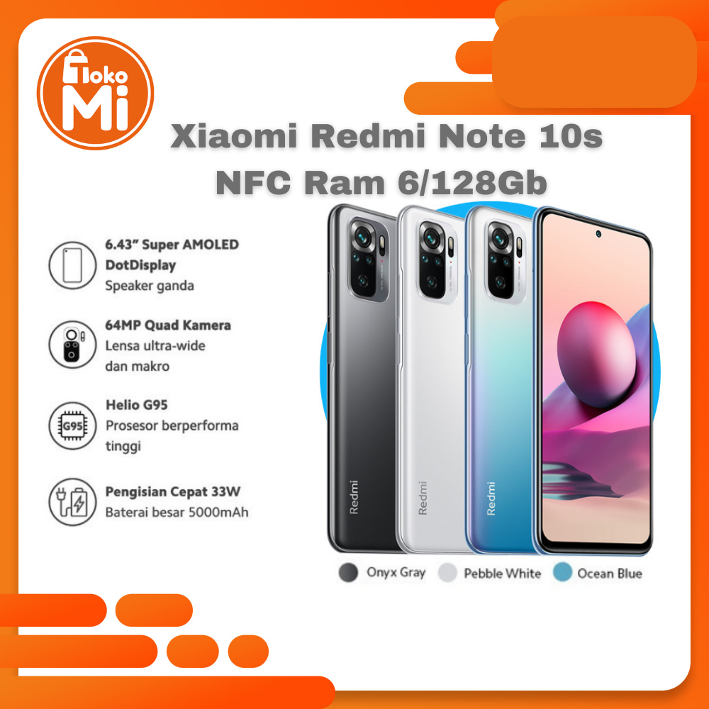 Jual Xiaomi Redmi Note 10s NFC Ram 6/128Gb New Segel 100% Original ...