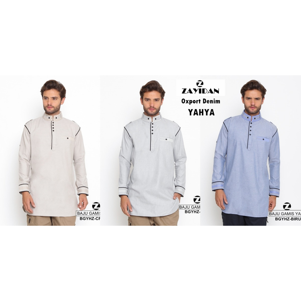 Jual Baju Koko Gamis Muslim Pria Dewasa Yahya Series - By Zayidan ...