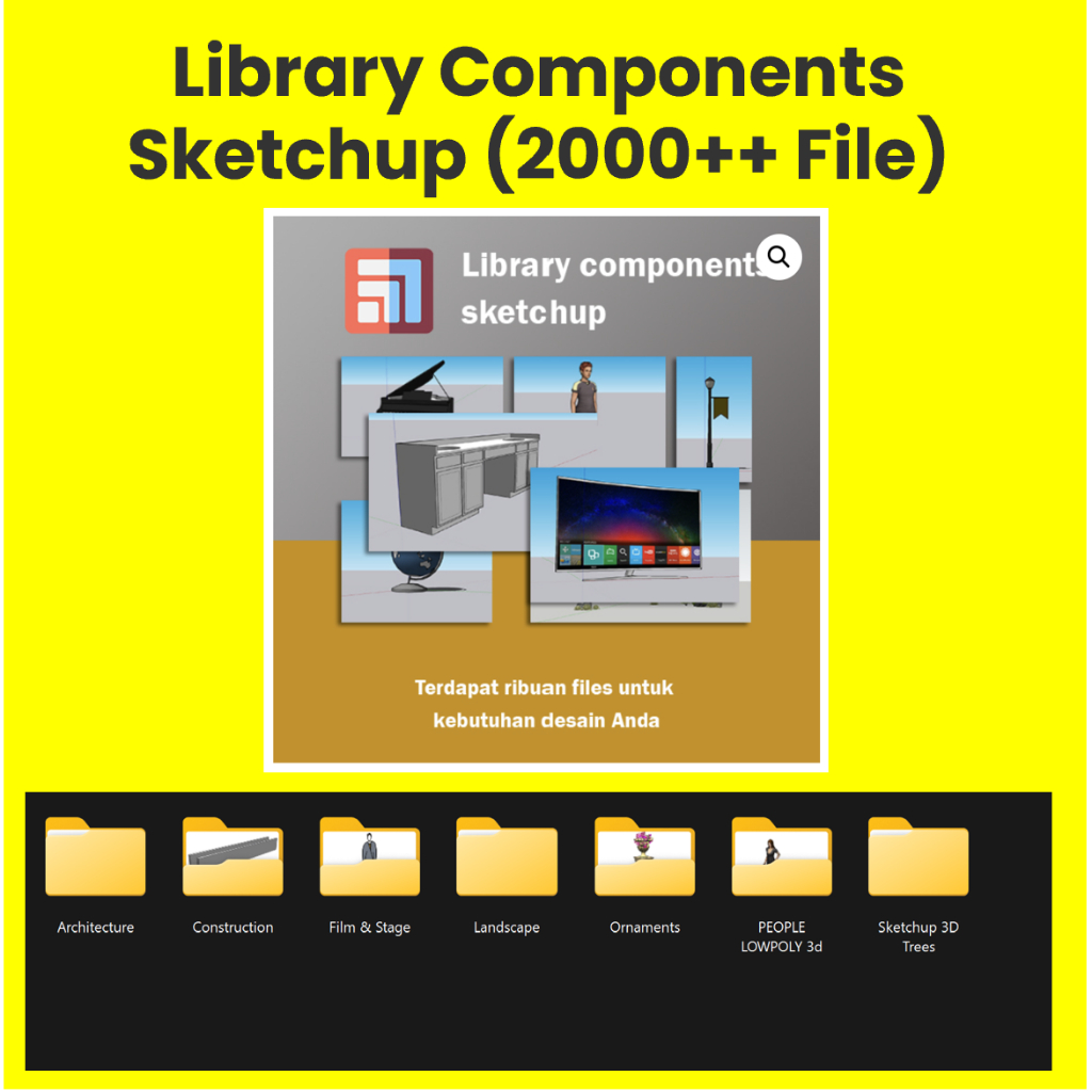 Jual Library Components Sketchup (2000++ File) | Shopee Indonesia