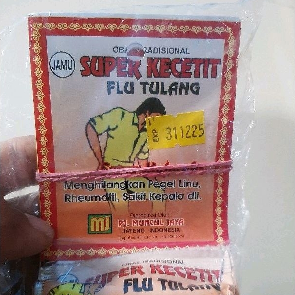 Jual Super Kecetit Flu Tulang ( Harga 1 Slop isi 5 Hanger) | Shopee ...