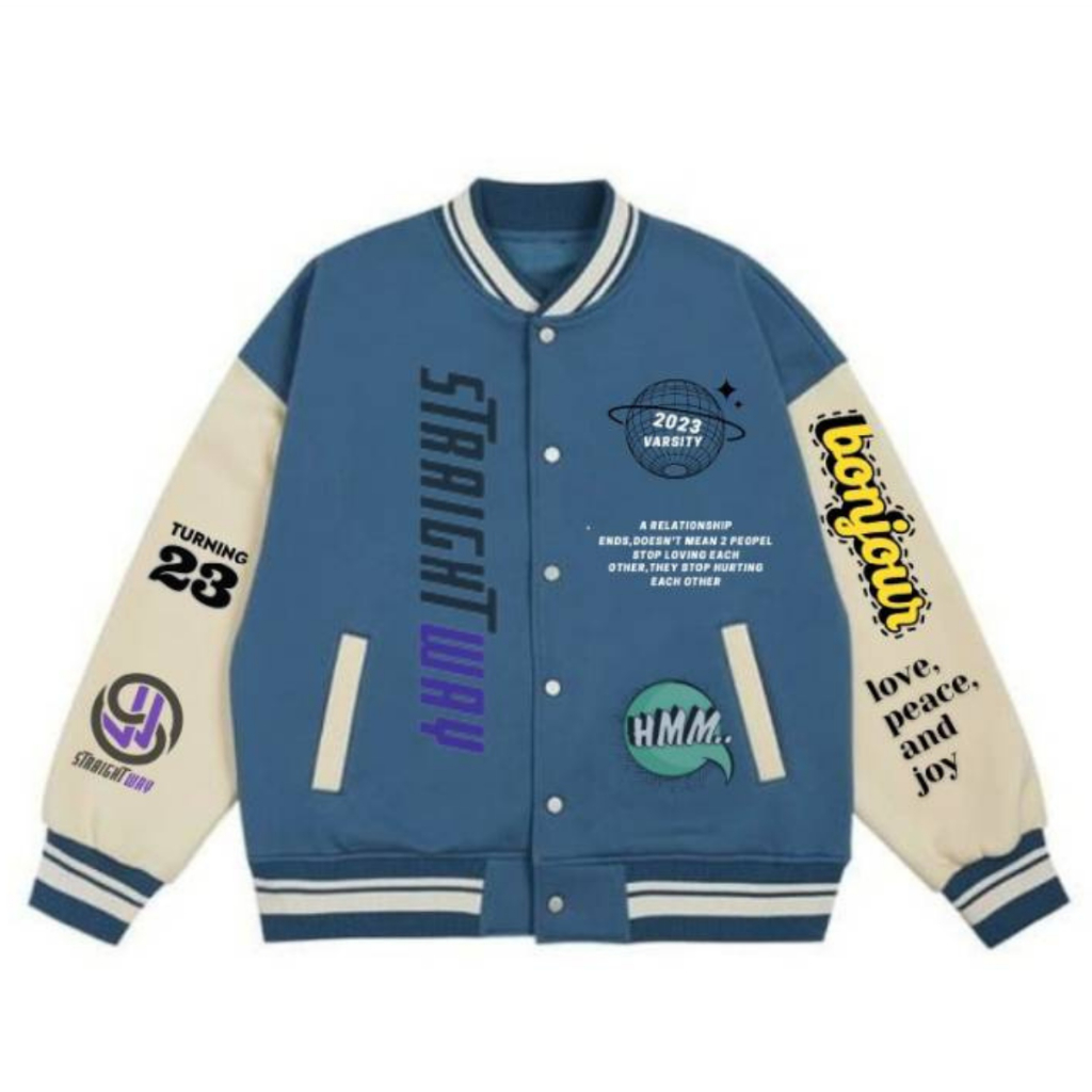 Jual Jaket Baseball Varsity Starightway Full Bordir / Varsity Jaket ...