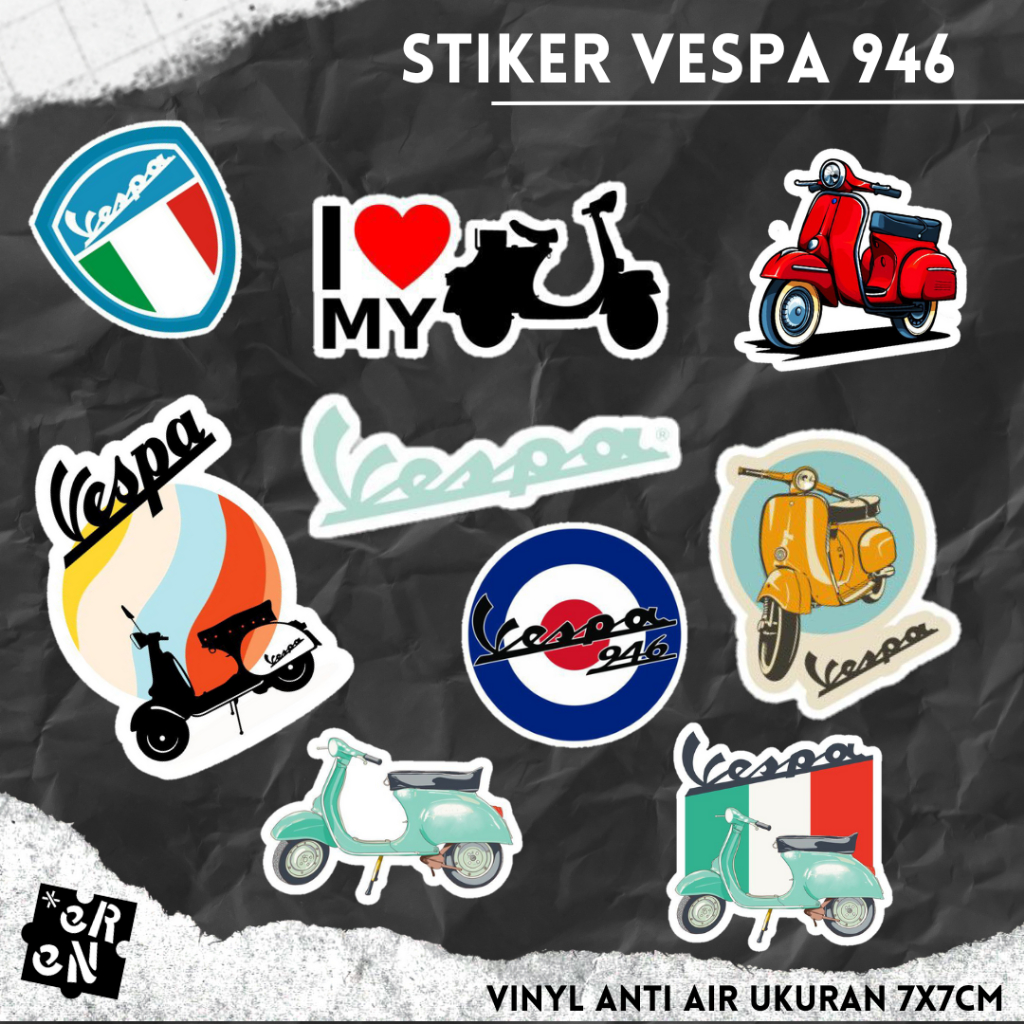 Jual STIKER VERSI VESPA ANTI AIR VINYL / STIKER MOBIL HELEM TUMBLR ...