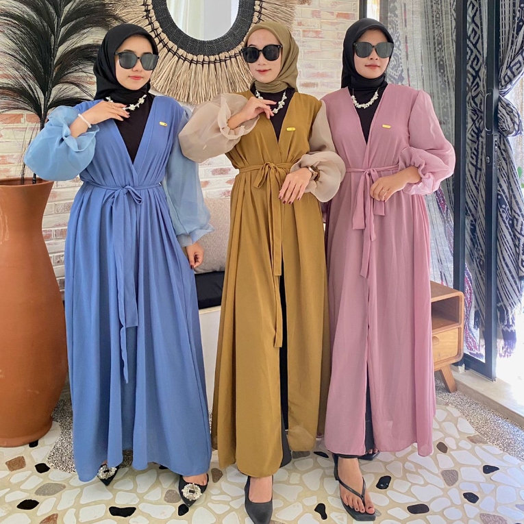 Jual QOME - Outer Oriza bahan ceruti dan organza/ dress pesta ceruti ...