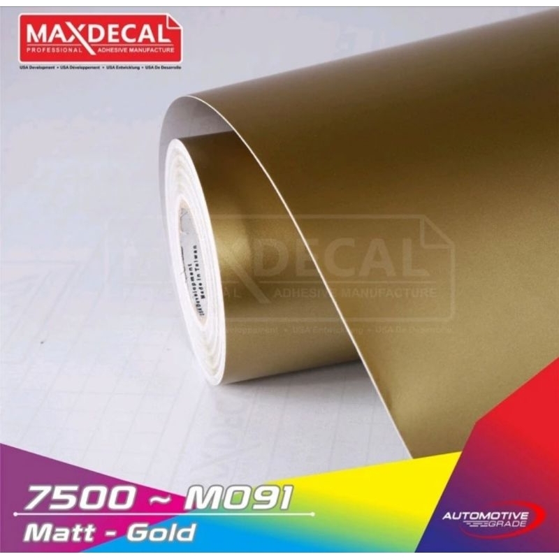 Jual Sticker Maxdecal 7500 M091 Matt Gold Doff permeter | Shopee Indonesia
