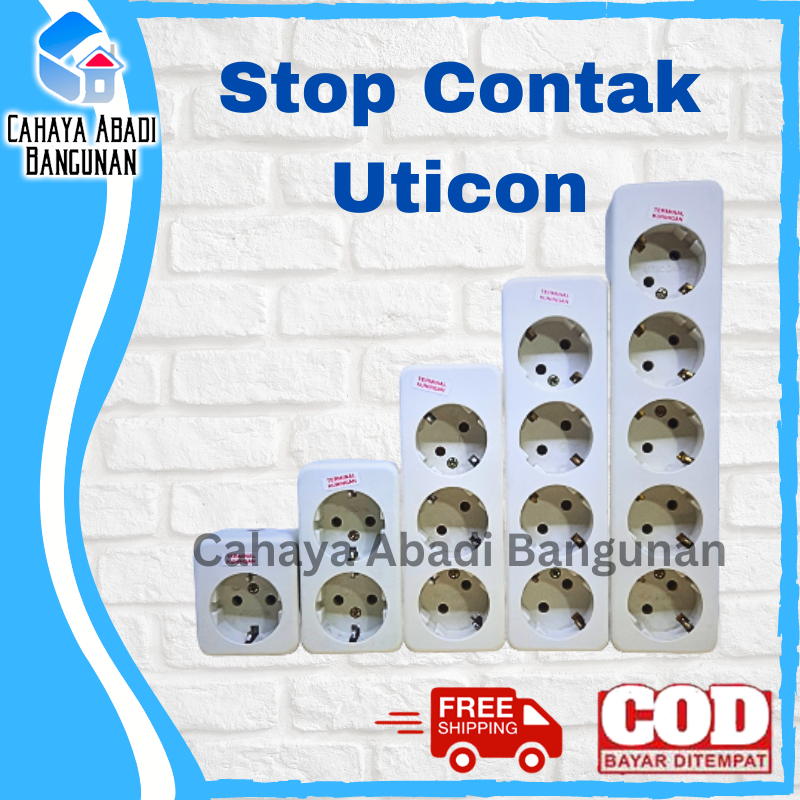 Jual Stop Kontak Uticon 1 2 3 4 5 Lubang ST 118 128 138 148 158 | Shopee Indonesia