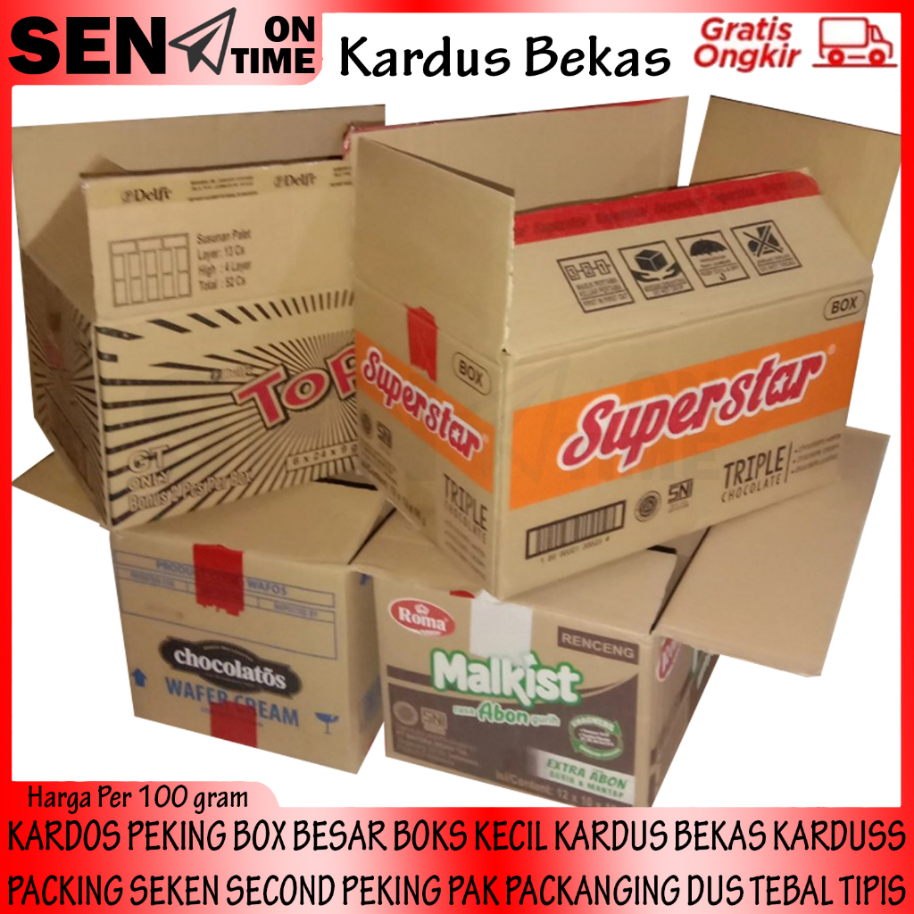 Jual Kardos Peking Kardus Bekas Karduss Seken Second Packing Sekend Pak ...