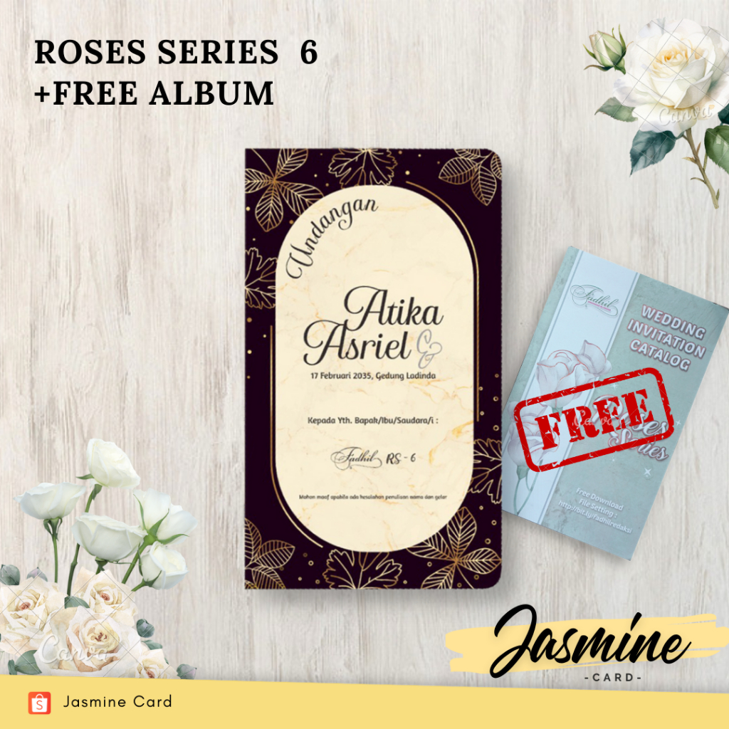Jual BLANGKO UNDANGAN TERMURAH FADHIL ROSES SERIES 6 (FREE ALBUM ...