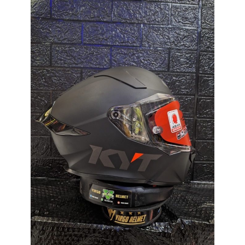 Jual HELM KYT R2R PRO PLAIN BLACK MATT/CONCEPT MATT RED | Shopee Indonesia