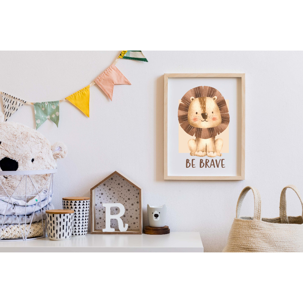 Jual NURSERY WALL ART WITH FRAME - SAFARI ANIMAL SERIES | Dekorasi ...