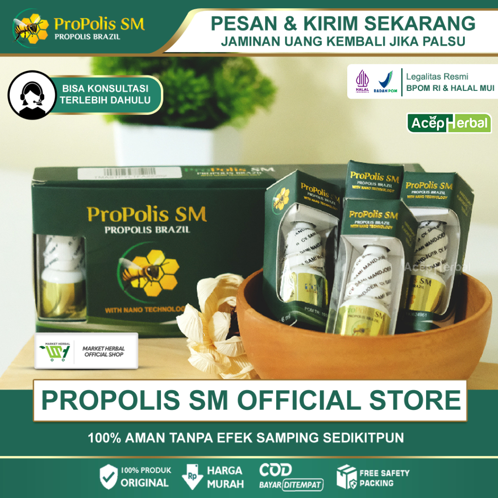 Jual PROPOLIS SM BRAZILIAN 100% ASLI NANO TECHNOLOGY BERSERTIFIKAT BPOM ...