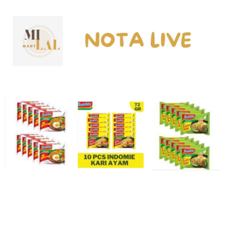 Jual LIVE INDOMIE PER 10PCS /INDOMIE GORENG/INDOMIE KARI/INDOMIE SOTO ...