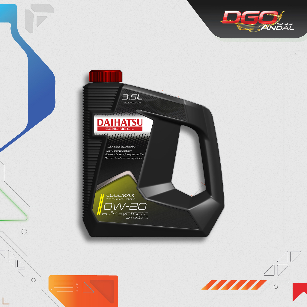 Jual Daihatsu Genuine Oil 0W-20 API SN/GF-5 Fully Synthetic 3.5L (Baru ...