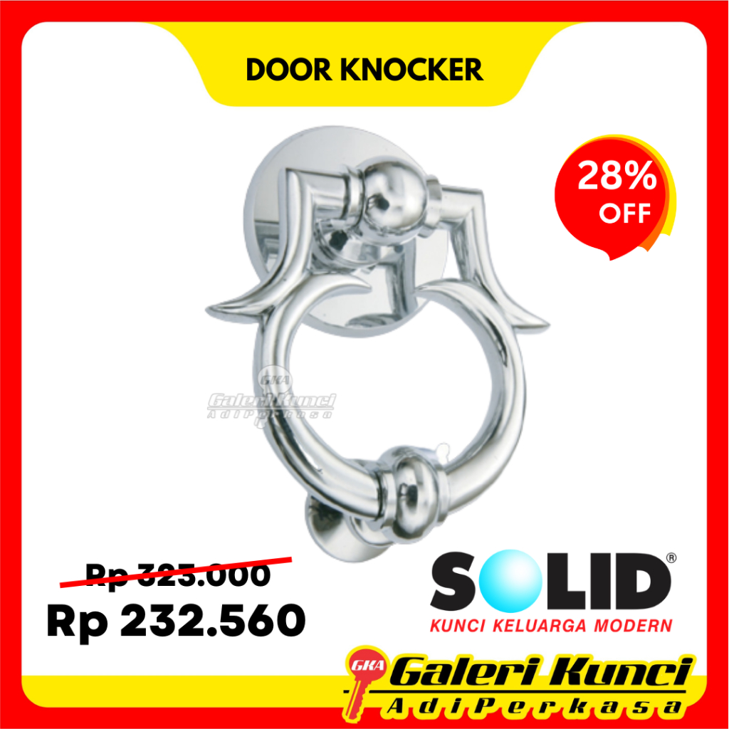 Jual Door Knocker SOLID SLD 629 CHR Pengetuk Pintu Kayu | Shopee Indonesia