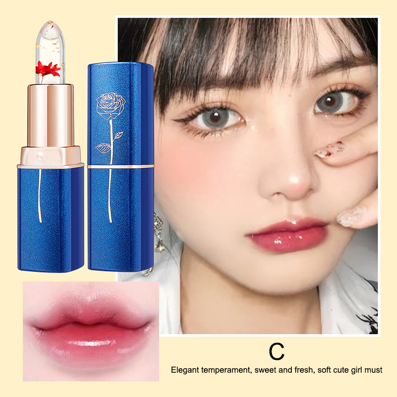 Jual COD&Ready Lipstik Bunga Lipstik Jelly Crystal Tahan Lama Berubah ...