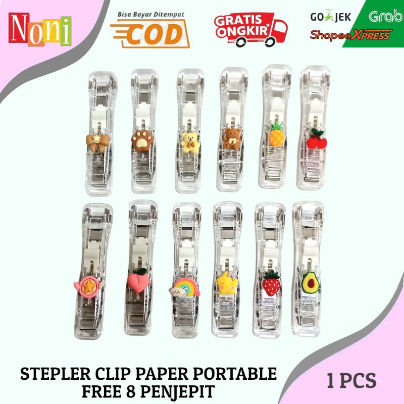Jual Stepler / steples clip paper free 8 penjepit kertas tanpa lubang ...