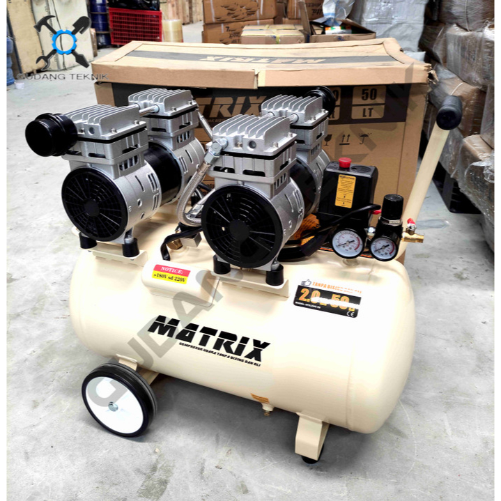 Jual Kompresor Angin OILESS 50 Liter 2HP OFS1500-50 MATRIX / Air Compressor Udara Tanpa Oli ...