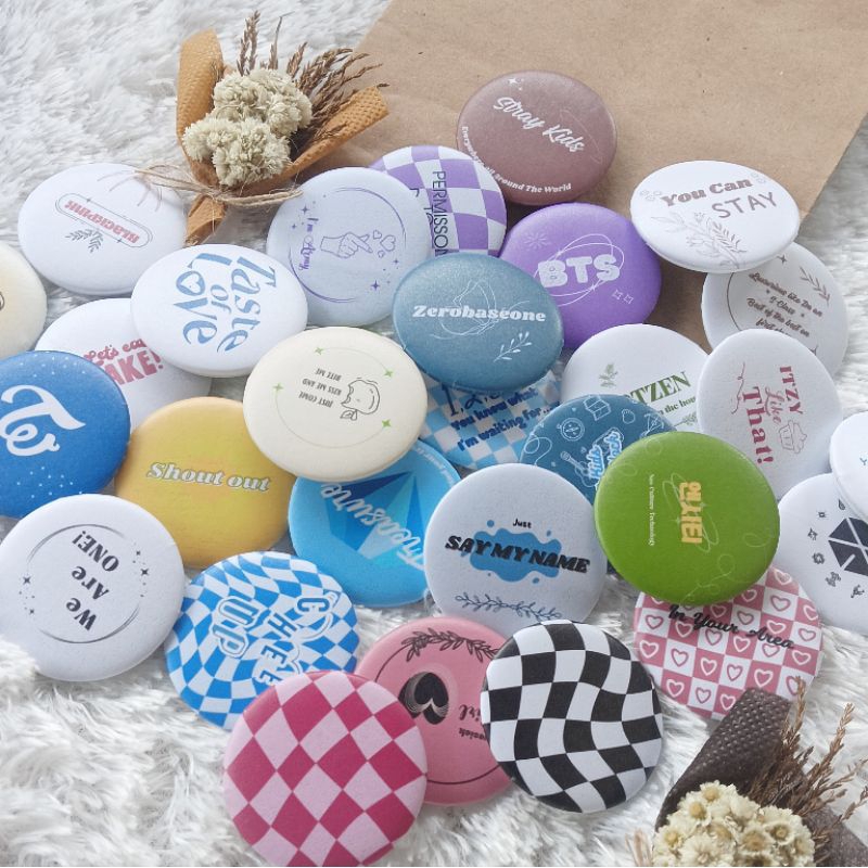 Jual Pin Kpop Aesthetic (Set 3 pcs) Pin BTS BLACKPINK TWICE EXO ...