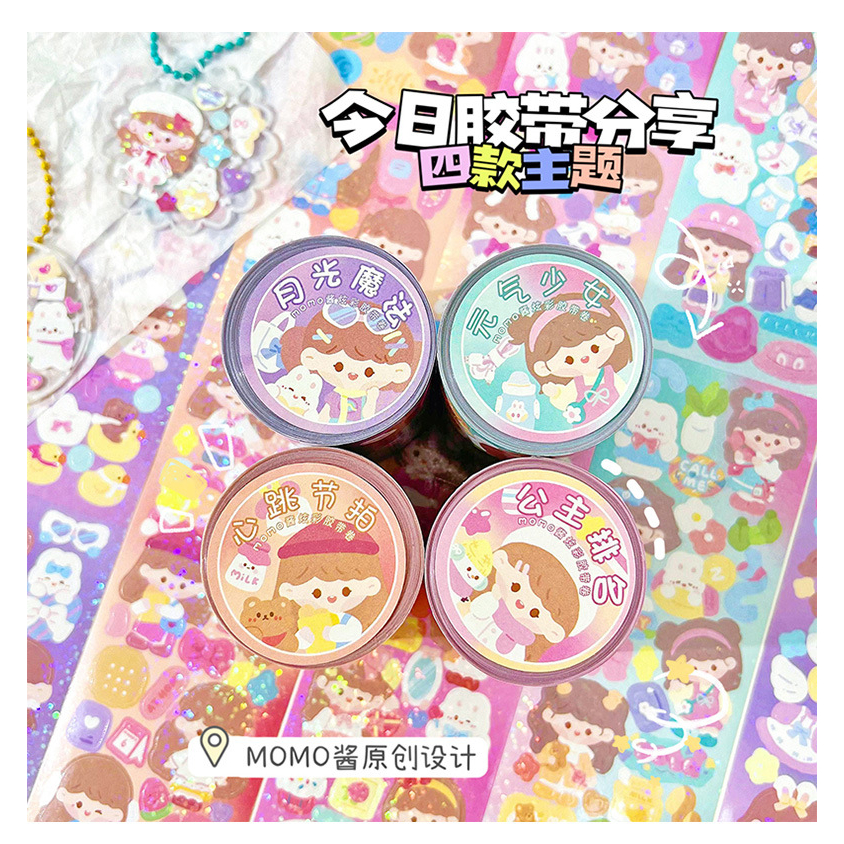 Jual Stiker Roll Motif Kartun Momo Warna Pink | Roll Stiker Momo Pink ...