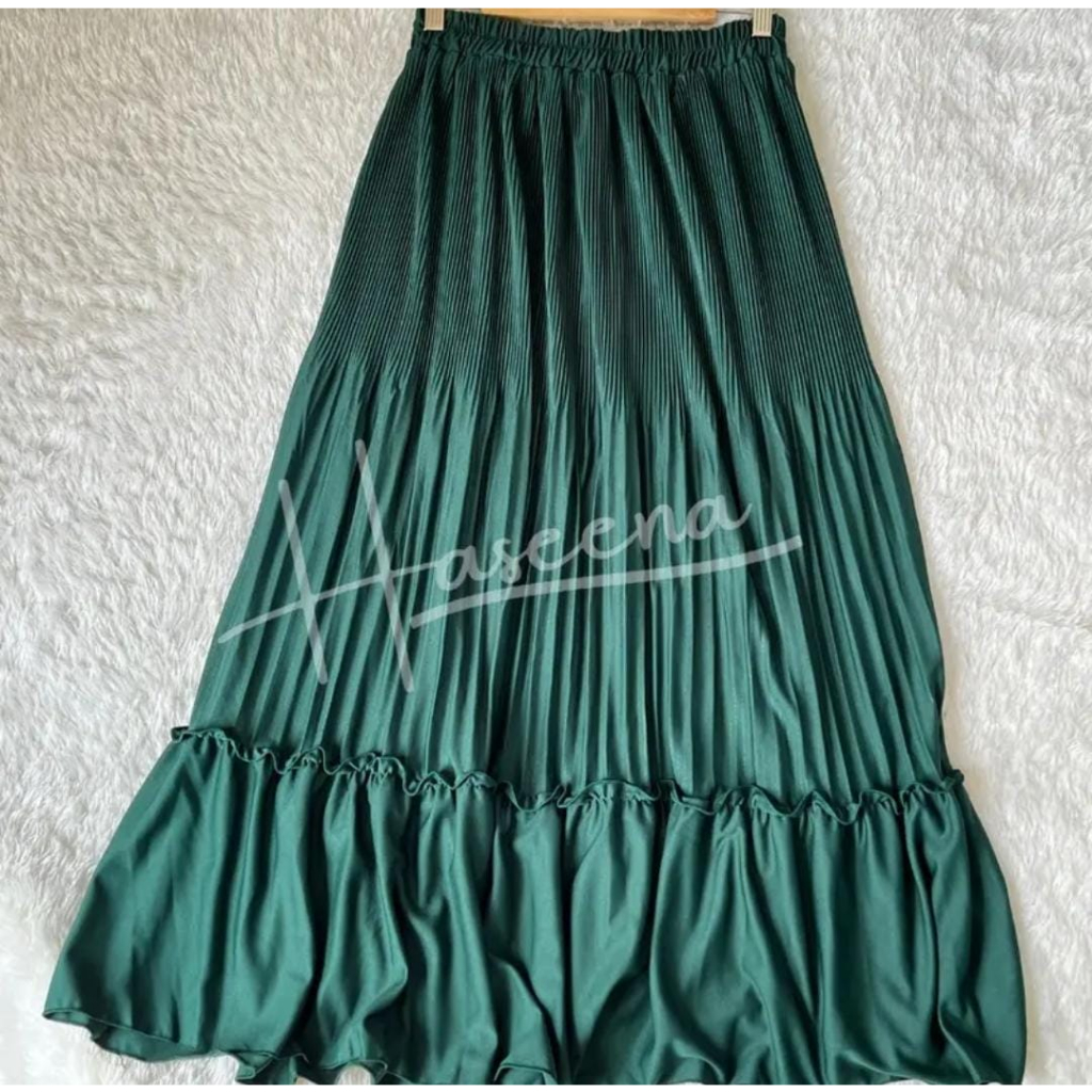 Jual Haseena Rok Plisket Susun Maiza Bahan Premium Skirt Wanita Ruffle ...