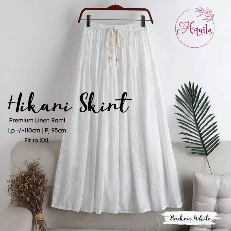 Jual Rok Linen Premium Korean Style Hikari Skirt Polos All Size Simple ...