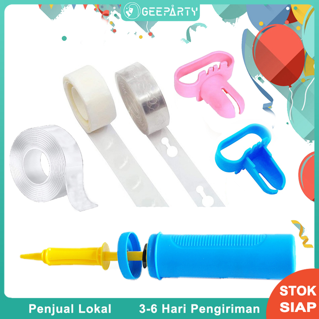 Jual 1 Set DIY Rantai Pengikat Balon 5m Alat Pompa Balon Knotter Inflator Nano Tape Tongkat ...