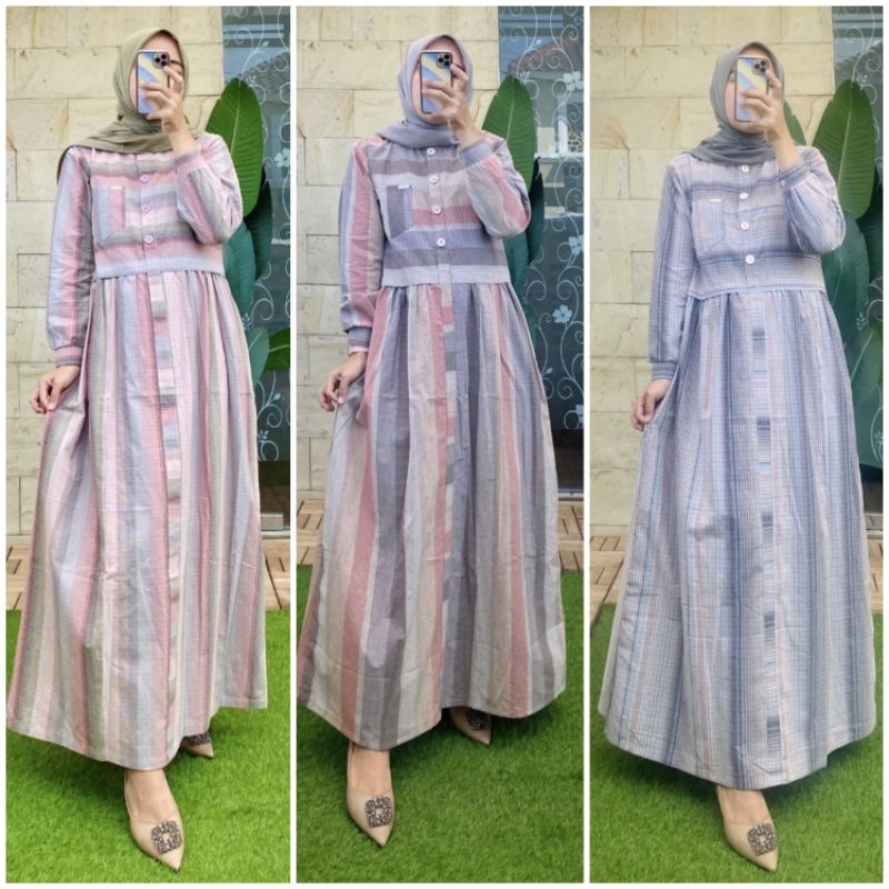 Jual New arrival Dimara dress || dress cotton triset Dimara athayaa ...