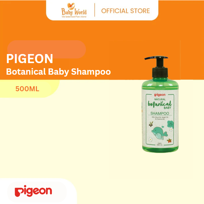 Jual PIGEON Botanical Baby Shampoo 500ML Pump | Shampoo Cair | Shopee ...